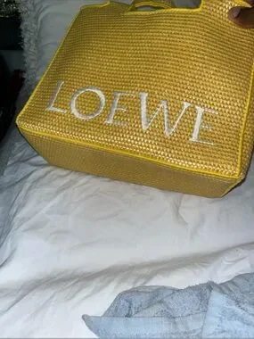 Cute fashion | Bags | Cute Fashion Yellow Woven Tote Bag With Logo ...
